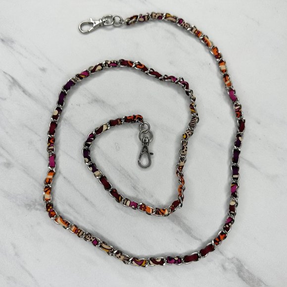 Unbranded | Bags | Colorful Woven Silver Tone Chain Link Purse Handbag ...